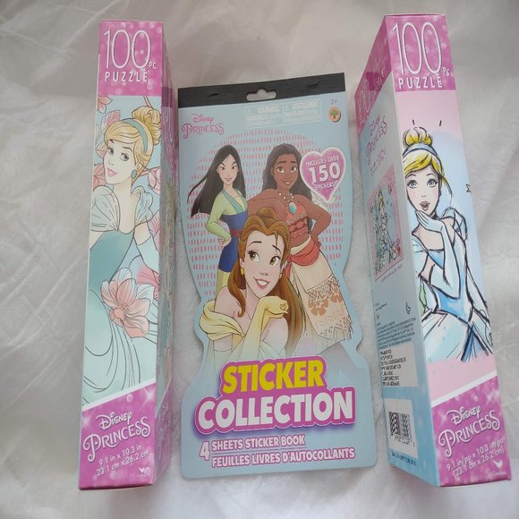 Disney | Toys | Nwt 3 Piece Disney Princess Sticker Collection Book And ...
